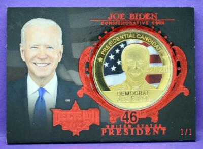 Joe Biden Decision 2022 RARE 1/1 RED FOIL COLORIZED COMMEMORATIVE COIN ...