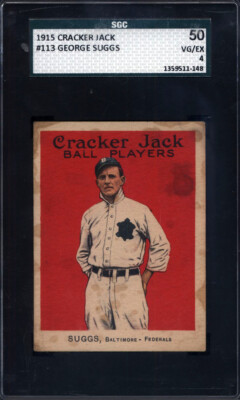 1915 Cracker Jack #113 George Suggs Federals SGC 4 | eBay