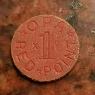 1942-45 OPA RED POINT (X-Y) WW2 US RATION TOKEN - #A2520 | eBay