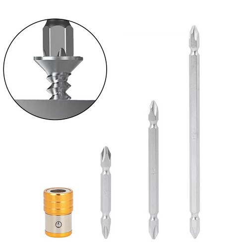 PH2 Double End Screwdriver Bit Magnetic Collar 1/4 Hex Shank Electric ...