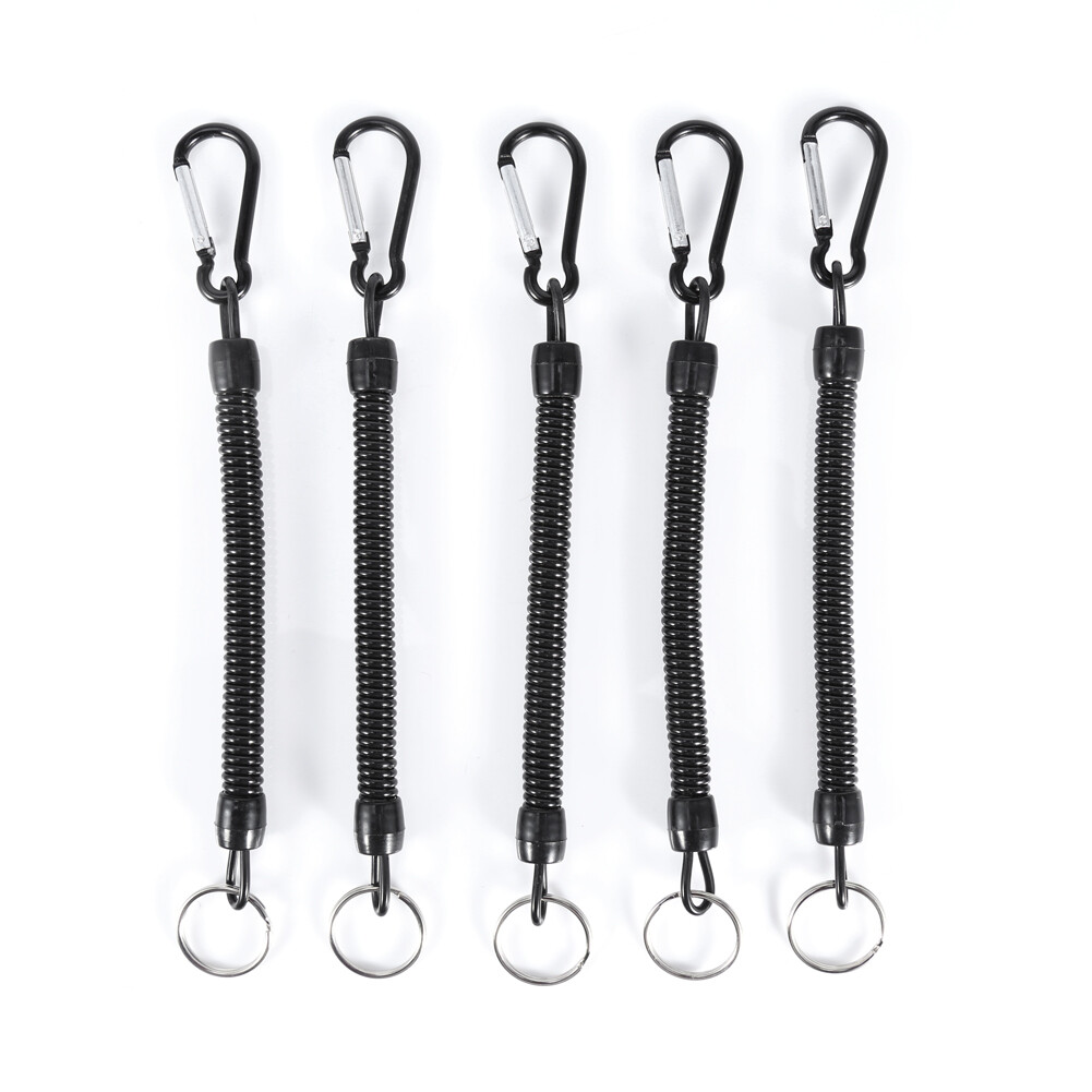 5Pcs Retractable Fishing Lanyards Boating Ropes With Buckle Tackle ...