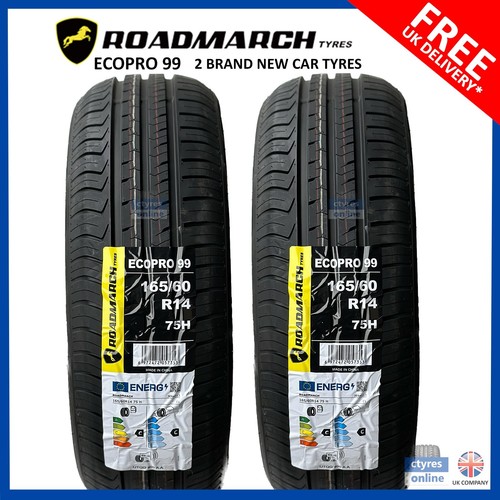 2X New 165 60 14 ROADMARCH ECO 75H 165/60R14 1656014 *C WET GRIP* (2 ...
