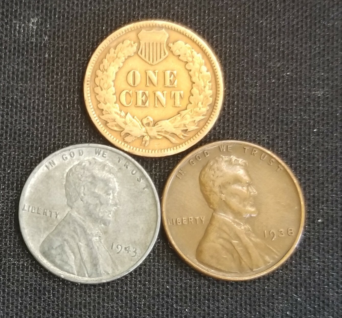 Old US Coin Estate Lot Indian Head, Lincoln Wheat, & Steel Penny Cent 3 ...