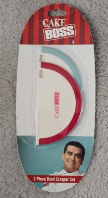 Cake Boss 2 Piece Bowl Scraper Set Buddy Valastro TLC 2013 Rubberized ...
