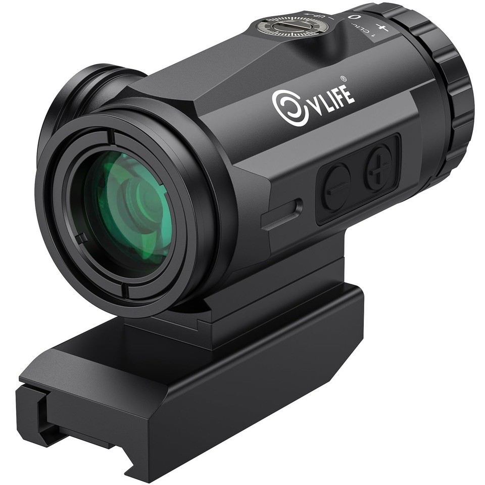 3X24 Rifle Scope Motion Awake Compact Optics Prism Illuminated BDC Red ...