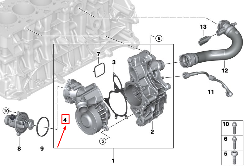 BMW X3 M F97 Engine Water Pump 11518094658 NEW GENUINE | eBay