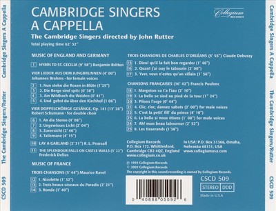 THE CAMBRIDGE SINGERS CAMBRIDGE SINGERS A CAPPELLA NEW CD 40888050926| eBay