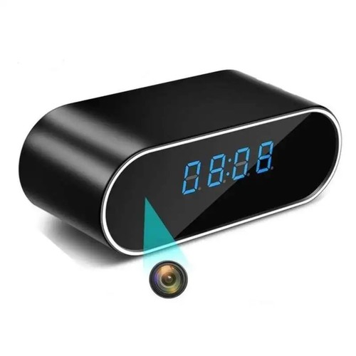 2-in-1 Black Bedroom Digital LED Alarm Clock 4K Display WiFi 128GB ...