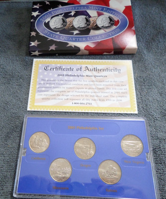 2005 Statehood Quarters Philadelphia Edition – 5 Coin Commemorative Set ...
