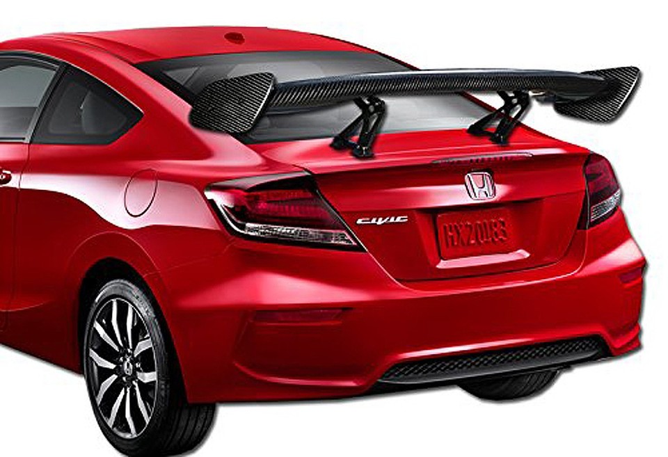 JDM Racing Track Style 57" CARBON FIBER SPORT 3D GT REAR WING TRUNK ...