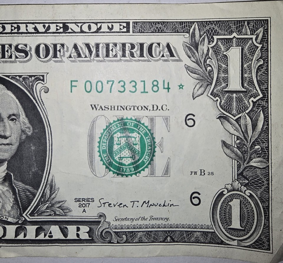 2017 A series one dollar star note F00733184 * | eBay