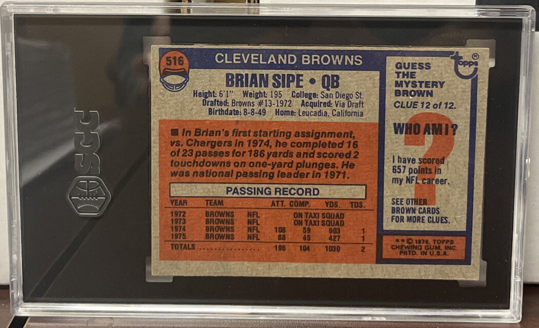 1976 Topps - Brian Sipe #516 (RC) for sale online | eBay