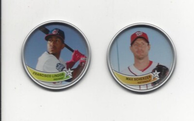 FRANCISCO LINDOR & MAX SCHERZER 2018 TOPPS BOTTLE CAP COIN LOT (C-13 ...