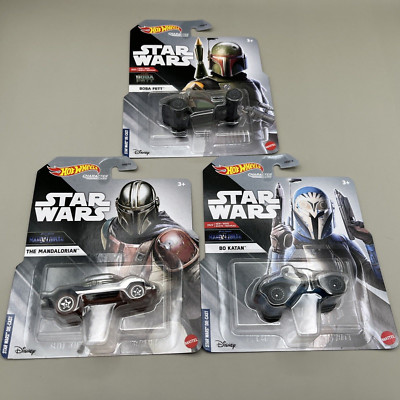 NIP Lot of 3 Star Wars Character Hot Wheels Mandalorian Boba Fett Bo ...
