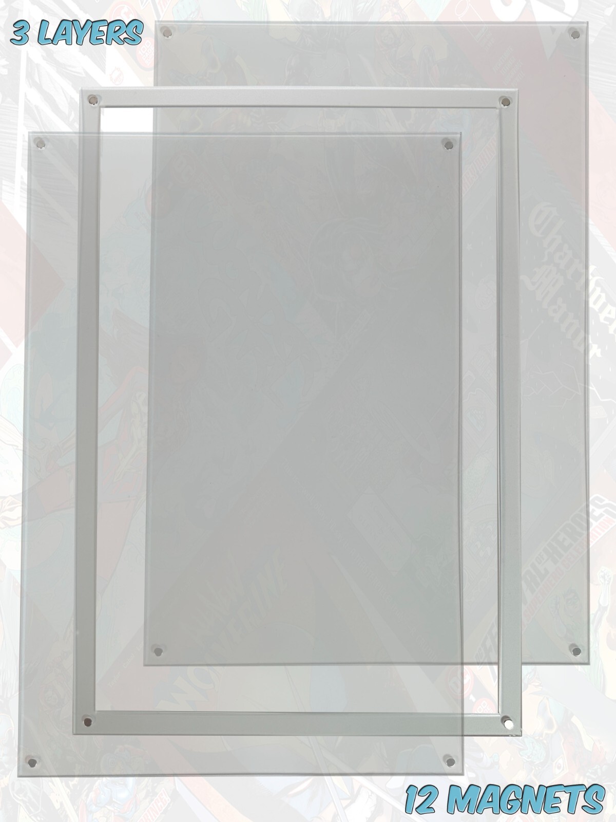 2X ACRYLIC MAGNETIC DISPLAY CASE FOR COMIC BOOKS - SILVER & EARLY ...