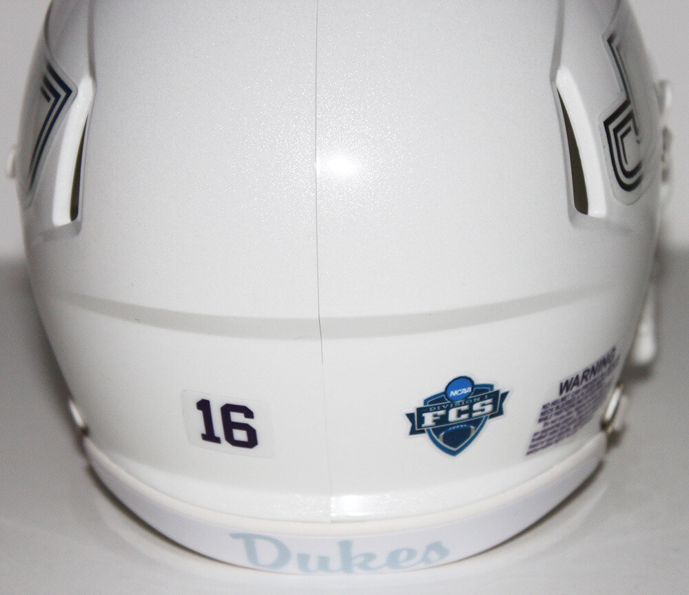 2016 JMU Dukes James Madison University Custom Riddell Mini Helmet vs ...