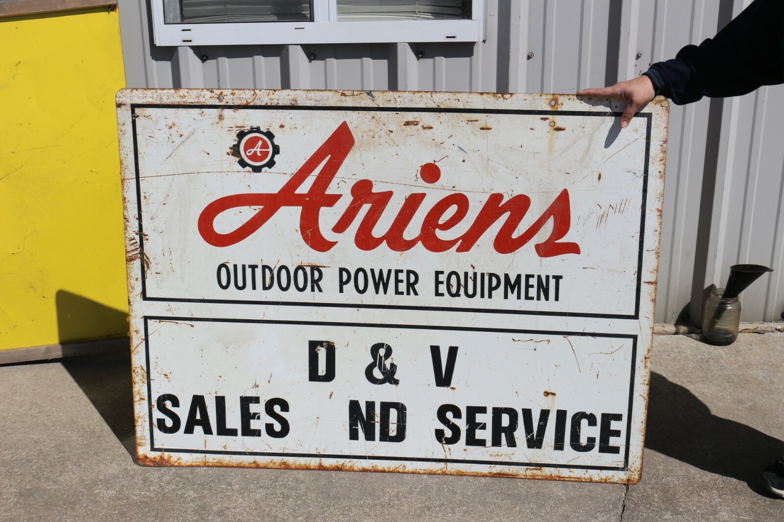 Large Vintage 1960's ARIENS Garden Lawn Tractor 2 Sided 48" Metal Gas ...