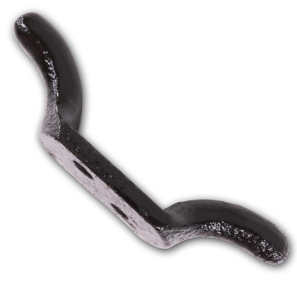 Strong Metal CLEAT HOOK Black Washing Line Roman Blinds Cord Rope Tie ...