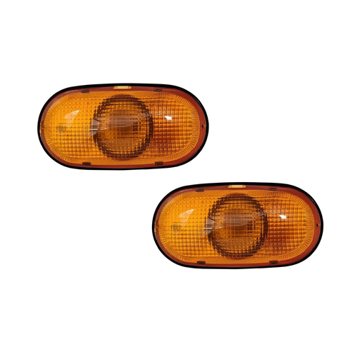 2Pcs Amber Oval Dome JDM Side Marker Lights Clearance Lamp for Trailer ...
