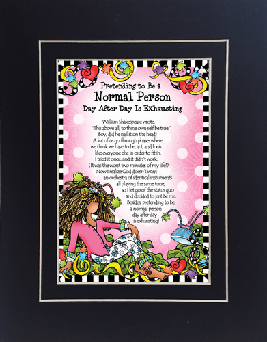 Pretending to be a Normal Person White 8" x 10" | eBay