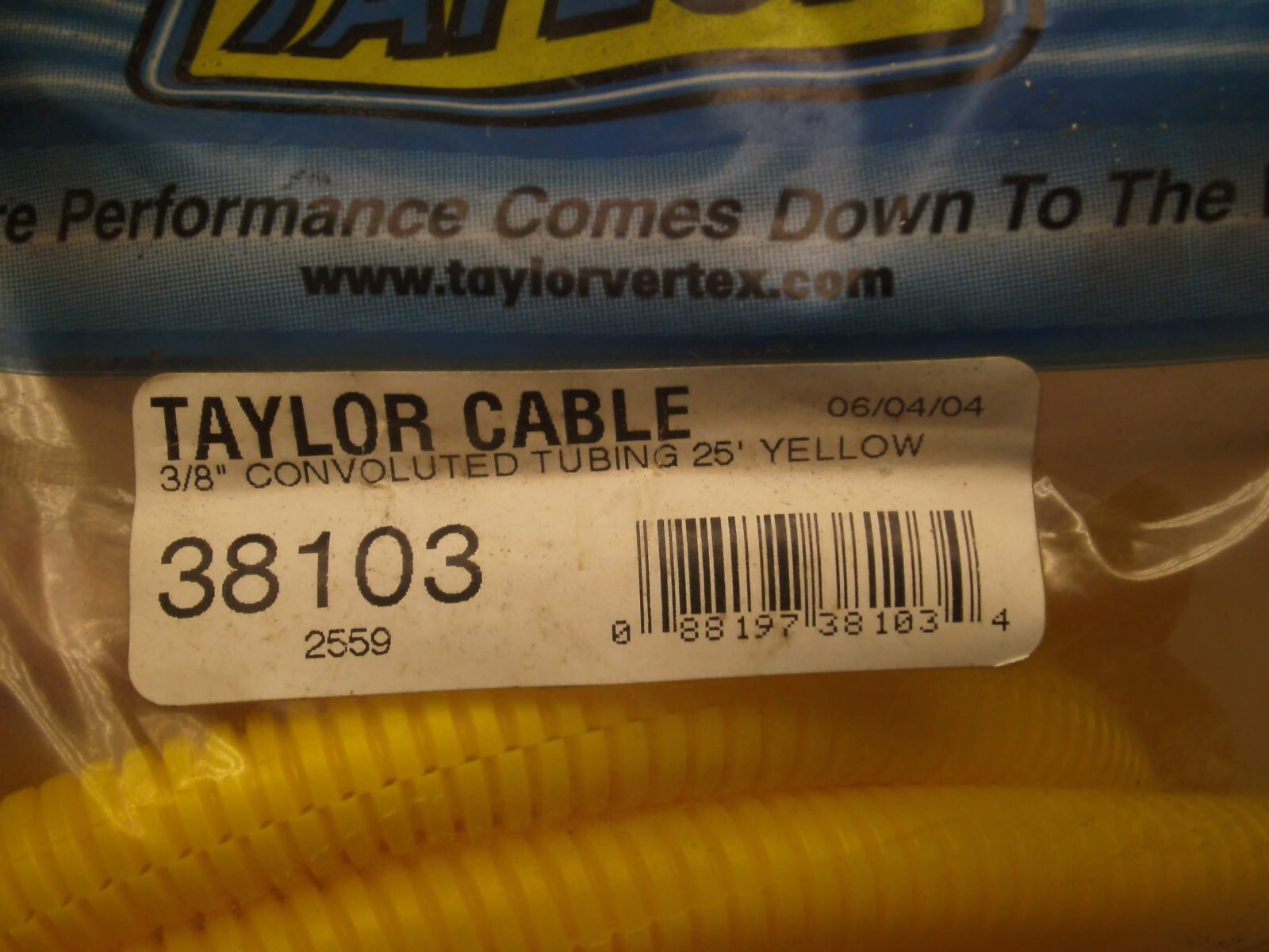 CÂBLE TAYLOR 3/8" FIL JAUNE MÉTIER À TISSER HOT RAT ROD PROJET ...