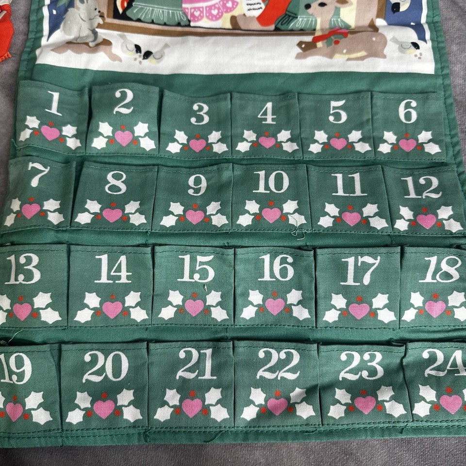 Vtg 1987 Avon Countdown to Christmas Hanging Advent Calendar with ...