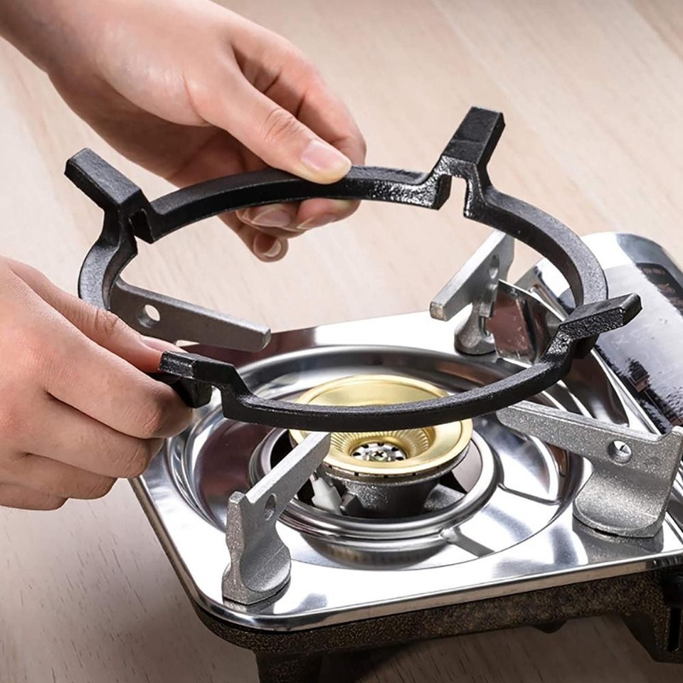 Support Carbon Steel Round Non Slip Pan Stand Wok Ring Stove Rack Pot ...