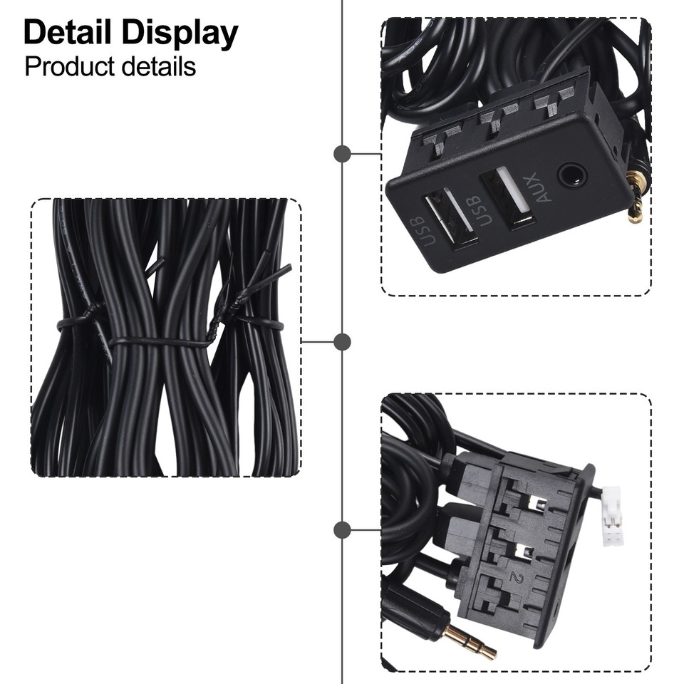 Accessories AUX Socket Socket Quick Installation Wear-resistant 4pin ...