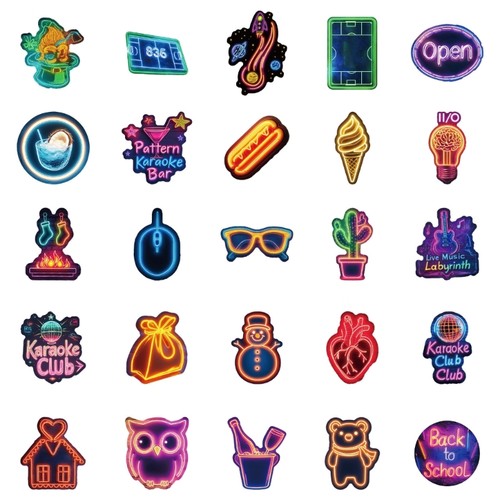 50 Sheets Laptop Sticker Decorative Sticker Luggage Sticker Watercolor ...