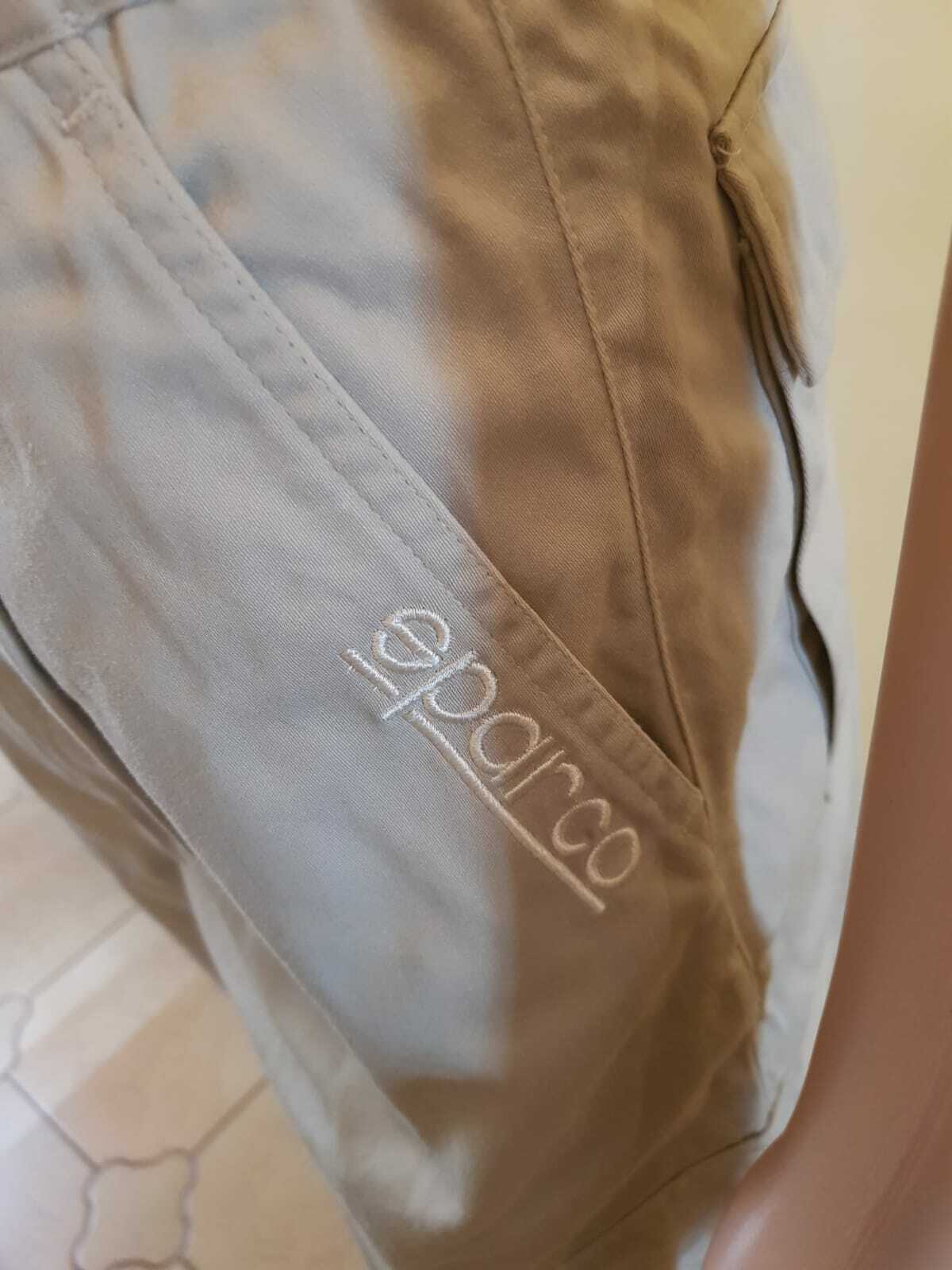 Sparco 48 trousers beige multi pocket 90's mechanic work rally rallying ...