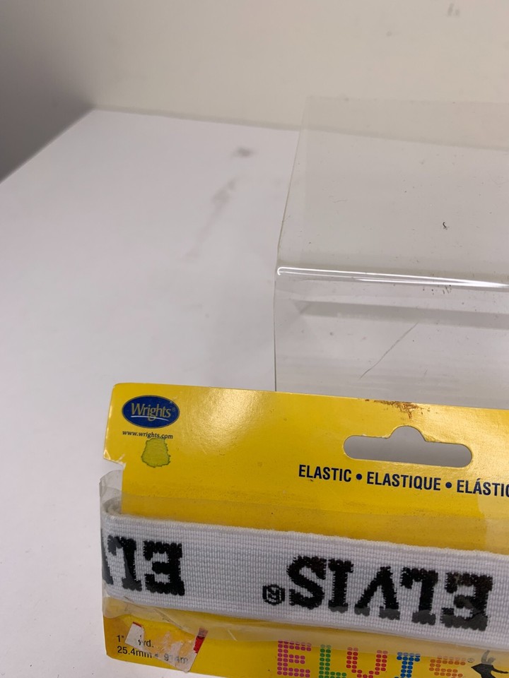 Wright's Elvis Presley Elastic Holiday Gift Ribbon New White Black ...