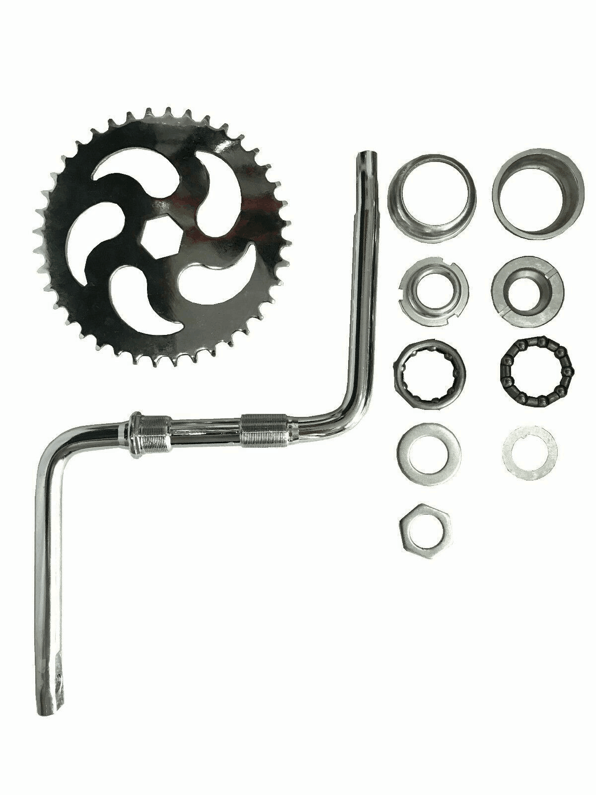 2" Cup Wide Pedal Crank Kit, One-Piece Crank Assembly-Gas Motor Bicycle ...