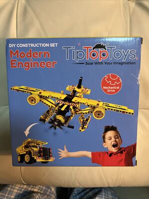 NIB Tip Top Toys Modern Engineer Set Airplane Dump Truck Build Motor | eBay