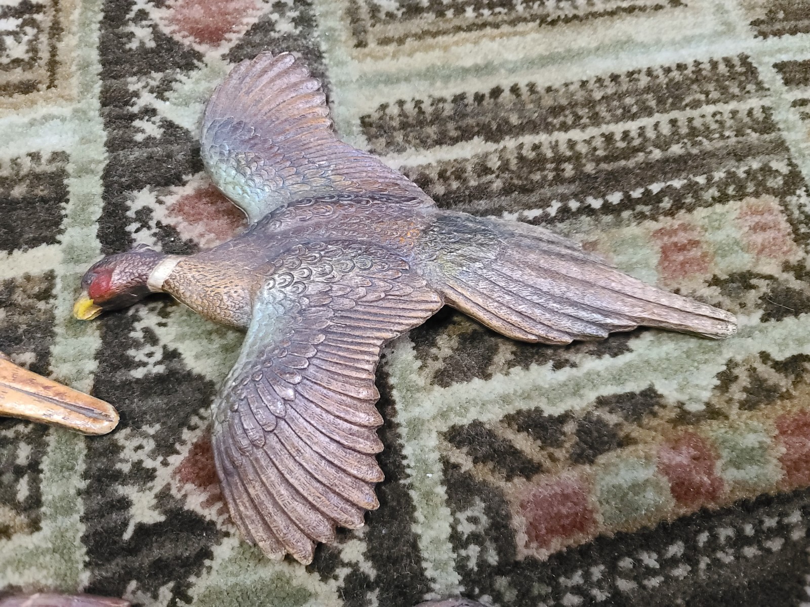 Set of 5 Vintage 1940s Pheasant & Mallard Duck Wall Hangings Hunter ...