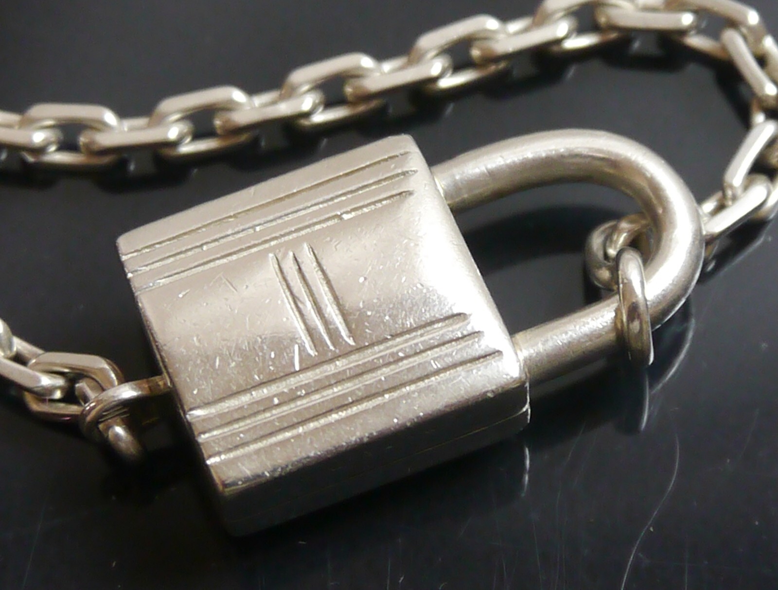 Authentic HERMES key chain key ring cadena Sterling S… - Gem