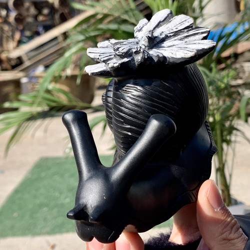 1.53LB Natural chrysanthemum stone quartz carved snail aura healing ...