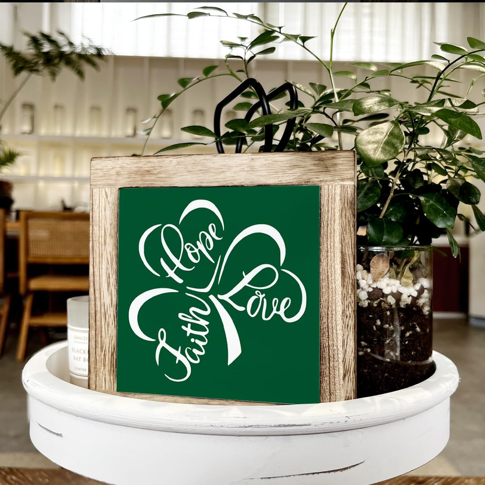ST Patrick'S Day Decor, Wooden Box Signs for Home Decor, Spring Holiday ...