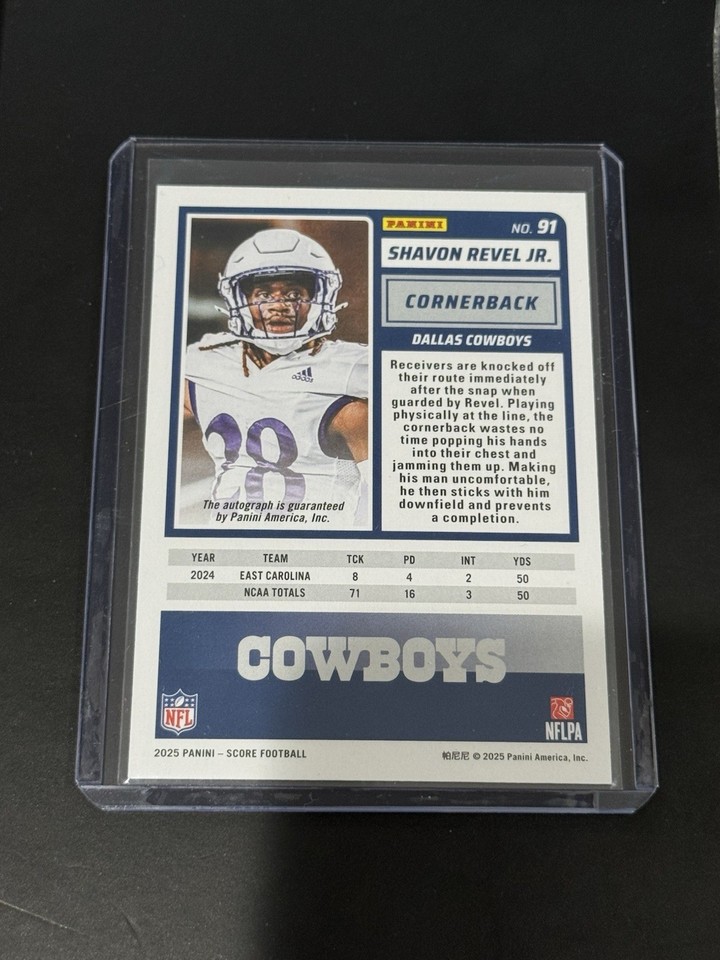 Shavon Revel Jr 2025 Panini Score Rookie Auto RC #91 | eBay
