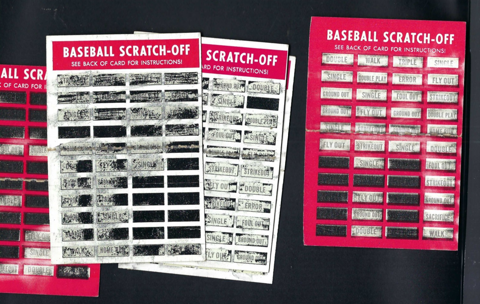 1970 AND 1971 TOPPS BASEBALL SCRATCH OFF CARD LOT X 8.SEAVER, STARGELL ...