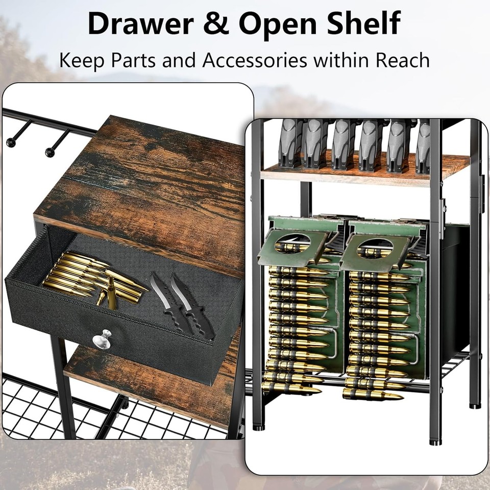 Gun Rack, Shotgun Racks Heavy Duty Rifle Rack Vertical Gun Display ...