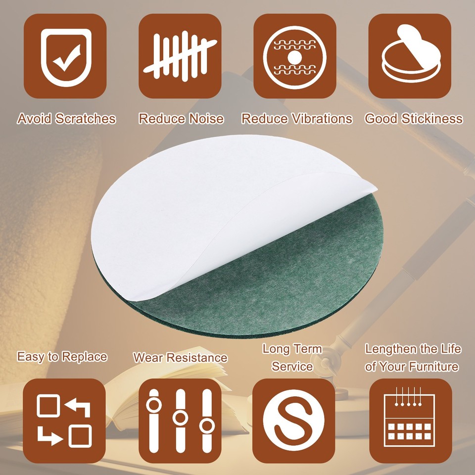 10 Inch Diameter Lamp Base Felt, 12Pack 3mm Thickness Round Felt, Dark ...