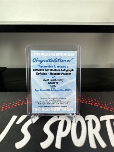 2024-25 Topps Chrome UEFA Myles Lewis-Skelly Magenta Lava /75 ...