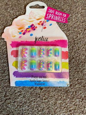 Justice Young Girls Small Press On Nails Vanilla Sugar Scented - New ...