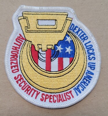 DEXTER LOCKS AND KEYS LOCKSMITH BADGE PATCH VINTAGE (NEW OLD STOCK ...