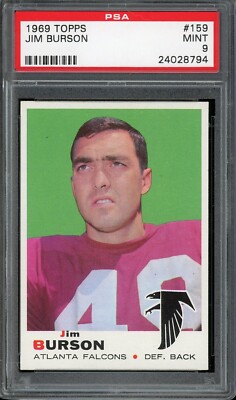 1969 Topps Football #159 Jim Burson PSA 9 | eBay