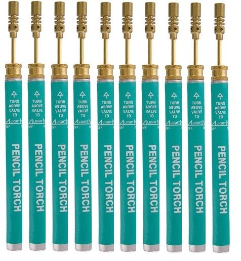 Set of 10 Butane MINI PENCIL TORCHES Refillable Welding Soldering ...