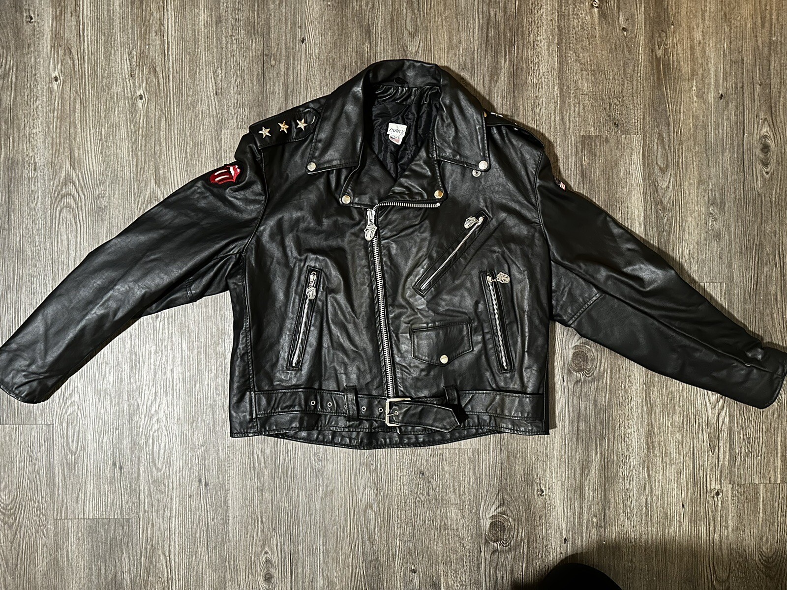 90s Park v Rolling Stones Leather Jacket | eBay