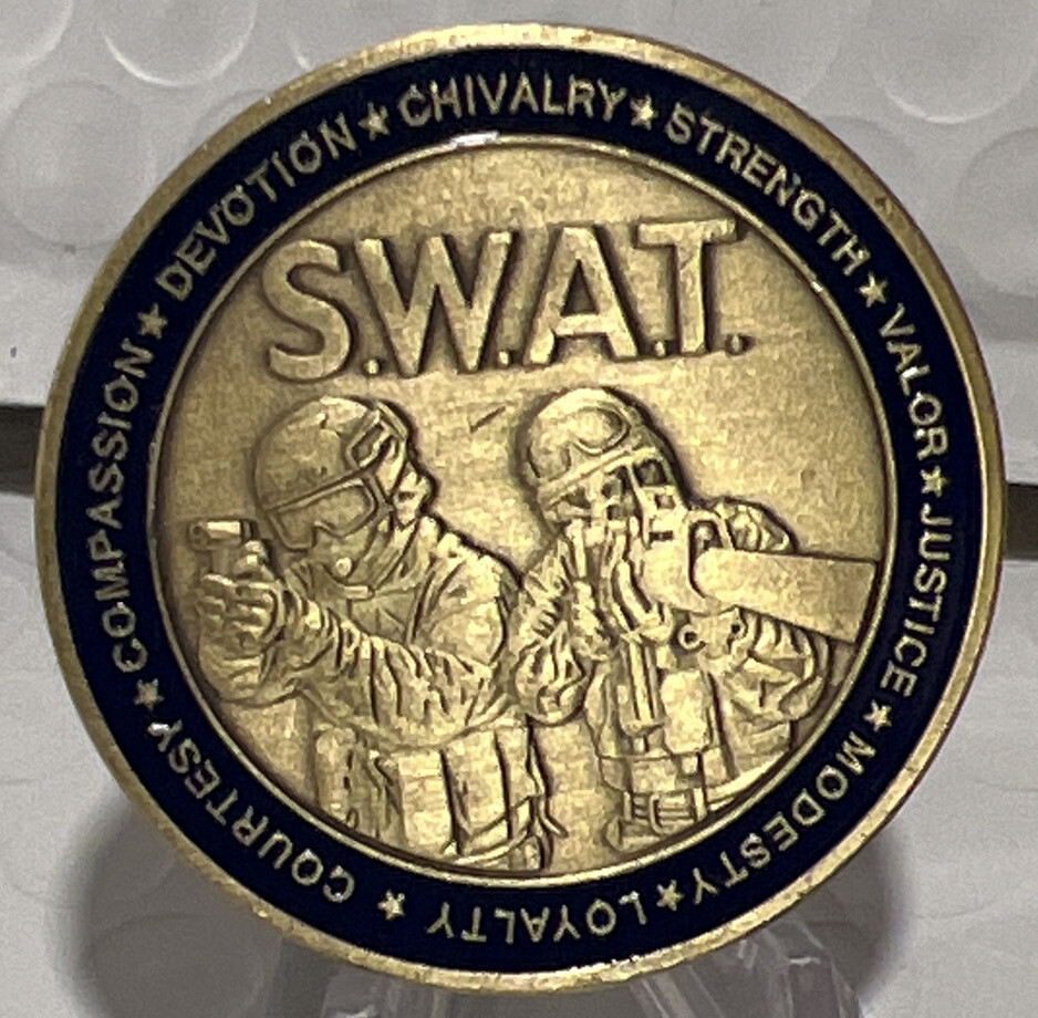 * Police SWAT Challenge Coin St George Protector Of SWAT Officers ...