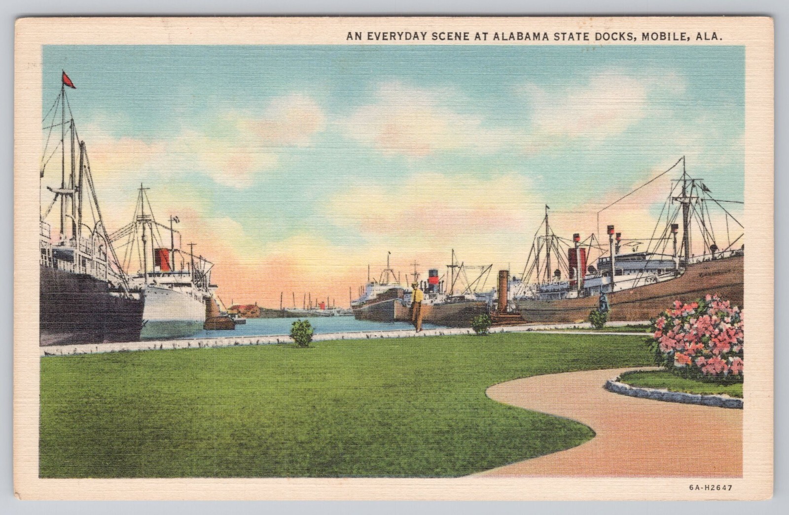 Postcard Alabama State Docks Mobile Alabama | eBay
