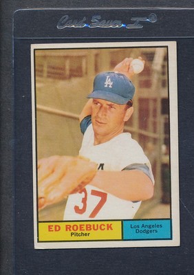 1961 Topps #006 Ed Roebuck Dodgers VG/EX *411 | eBay